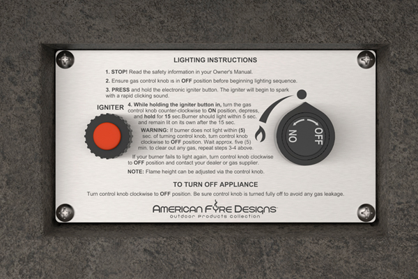 Manual Flame Sensing Control - American Fyre Designs