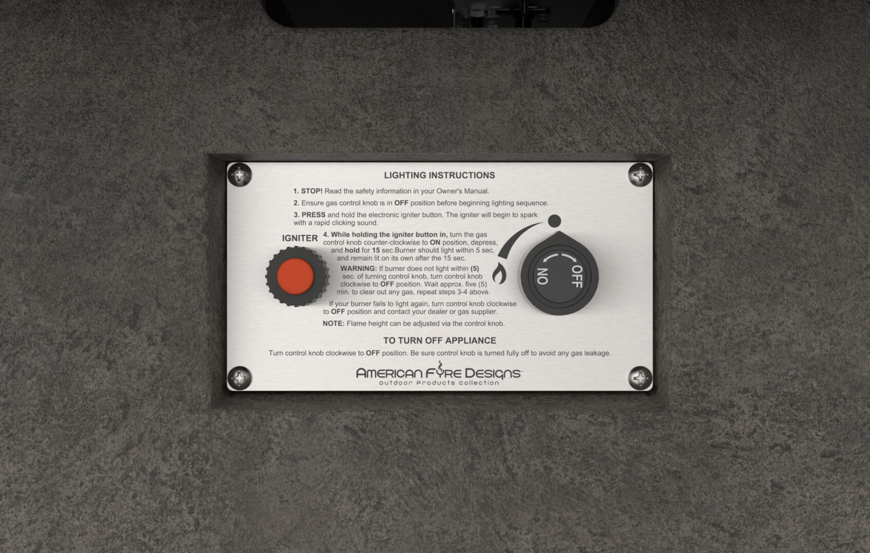 Manual Flame Sensing Control - American Fyre Designs