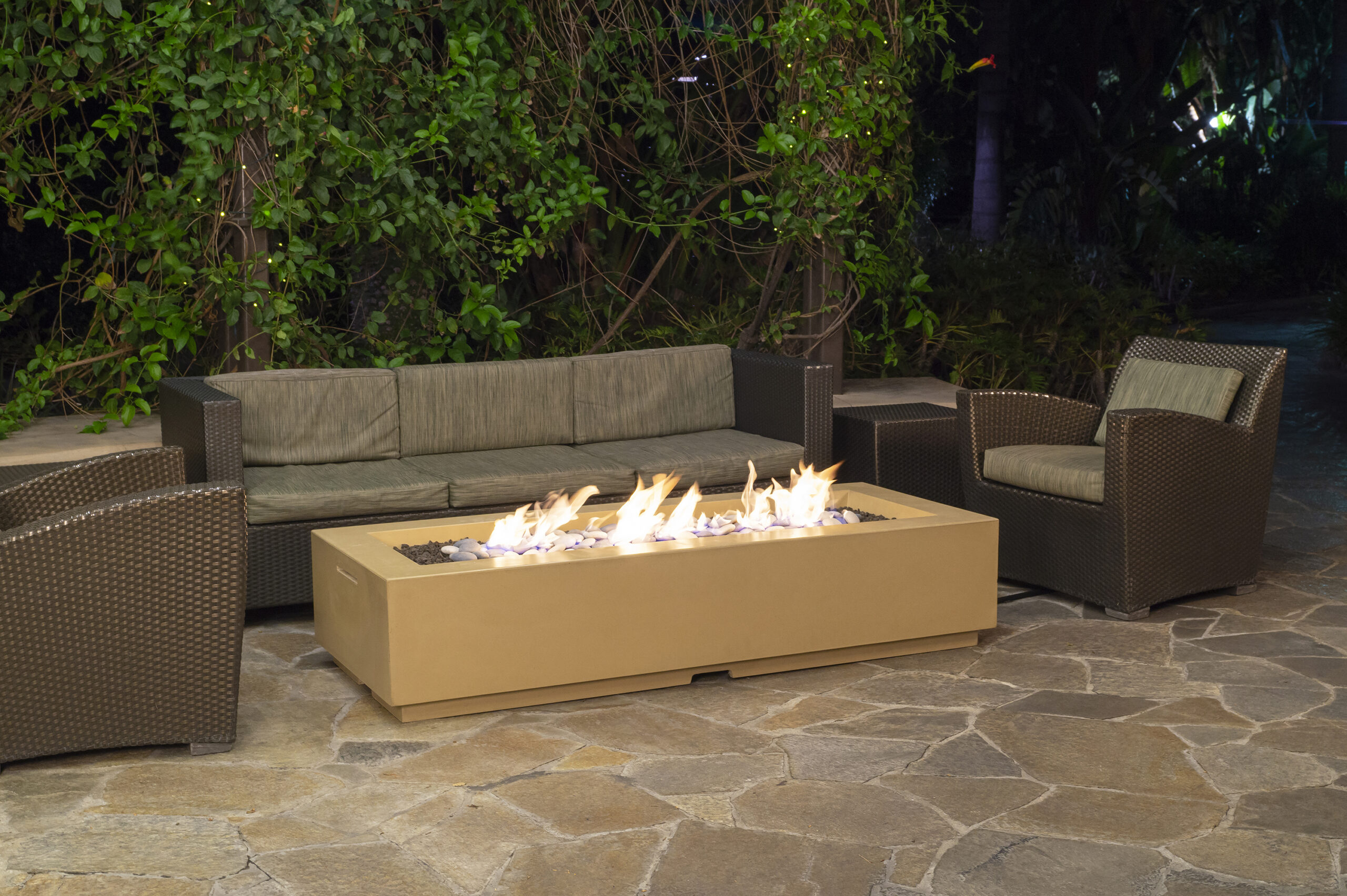 Louvre Long Rectangle Fire Pit - American Fyre Designs